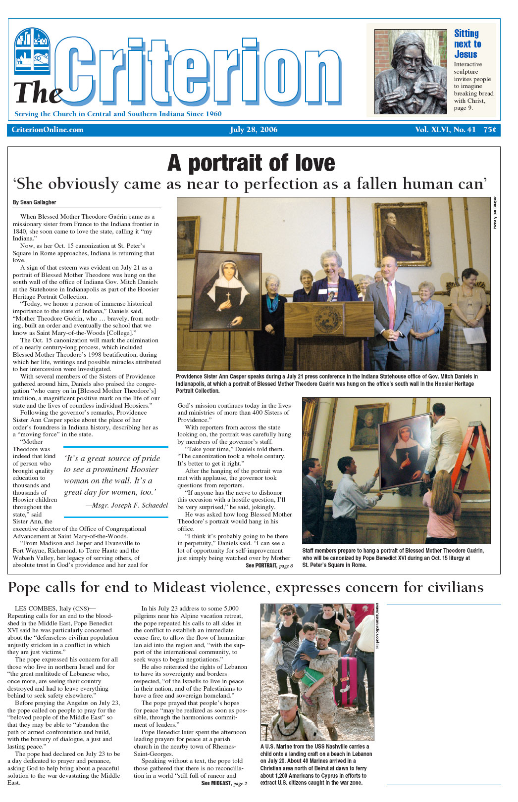 Archindy.org: The Criterion Online Edition - July 21, 2006